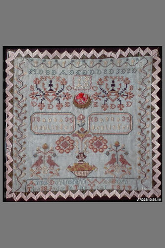 Lydia Headly | Embroidered Sampler | American | The Metropolitan Museum ...