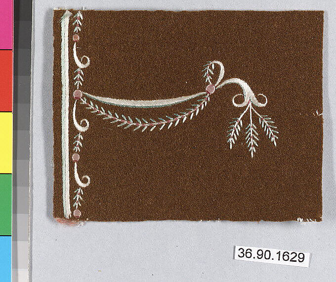Embroidery sample for a man’s suit - French - The Metropolitan Museum ...
