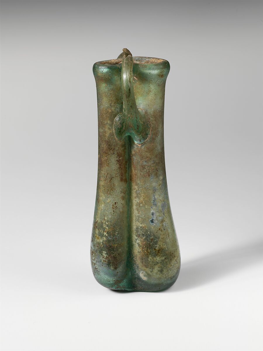 Glass double cosmetic flask (kohl tube) | Roman, Syrian | Late Imperial ...