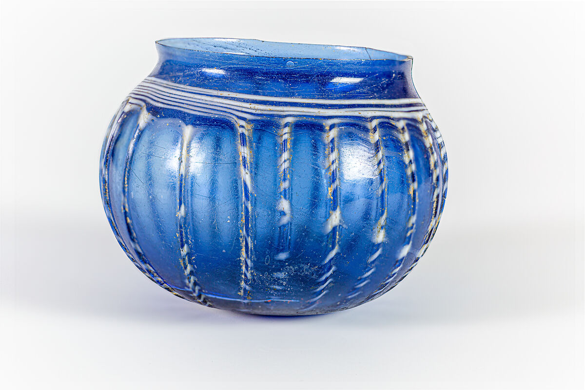 Glass ribbed bowl - Roman - Early Imperial - The Metropolitan Museum of Art