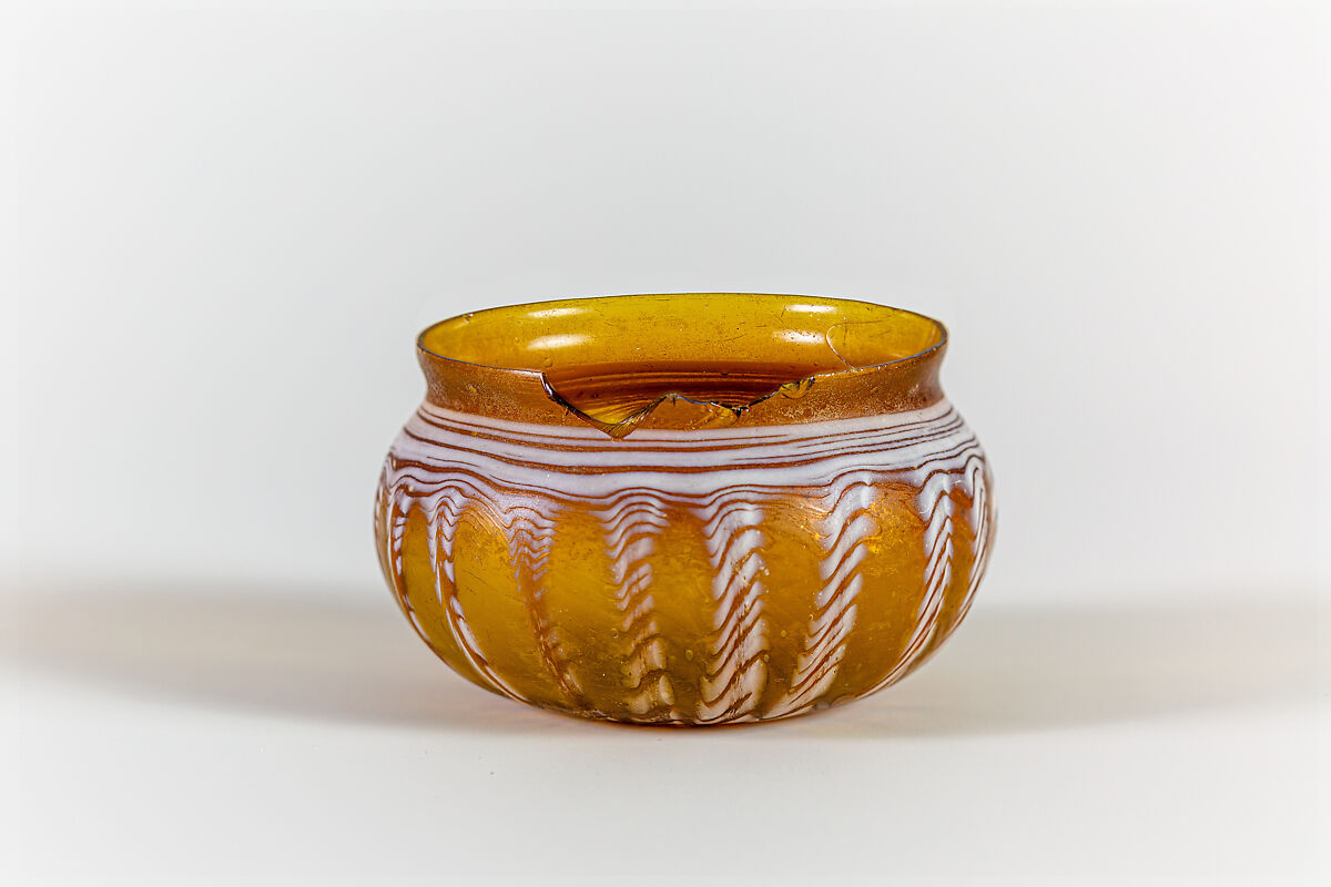Glass ribbed bowl | Roman | Early Imperial | The Metropolitan Museum of Art