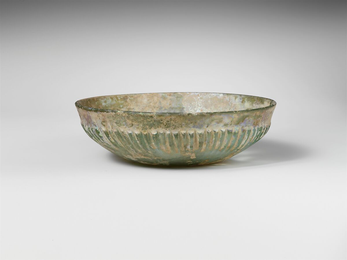 Glass ribbed bowl | Roman | Early Imperial | The Metropolitan Museum of Art