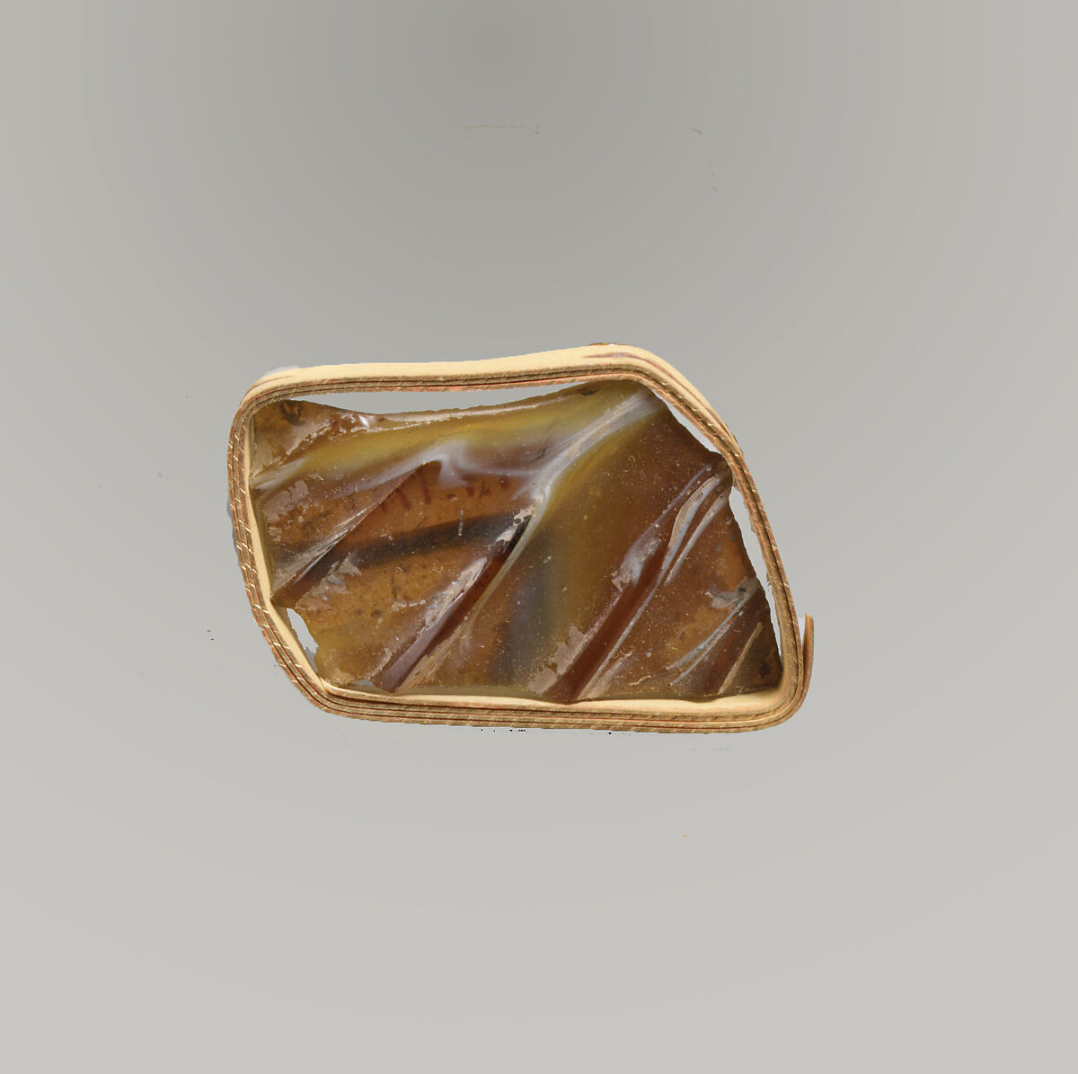 Glass mosaic ribbed bowl fragment | Roman | Early Imperial | The ...