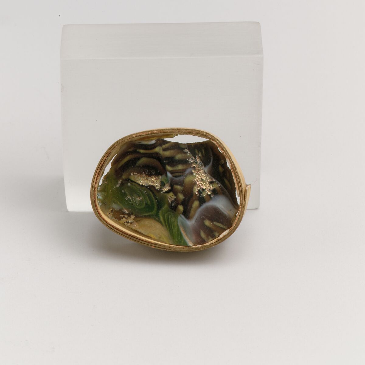 Glass mosaic carinated bowl fragment - Roman - Early Imperial - The ...