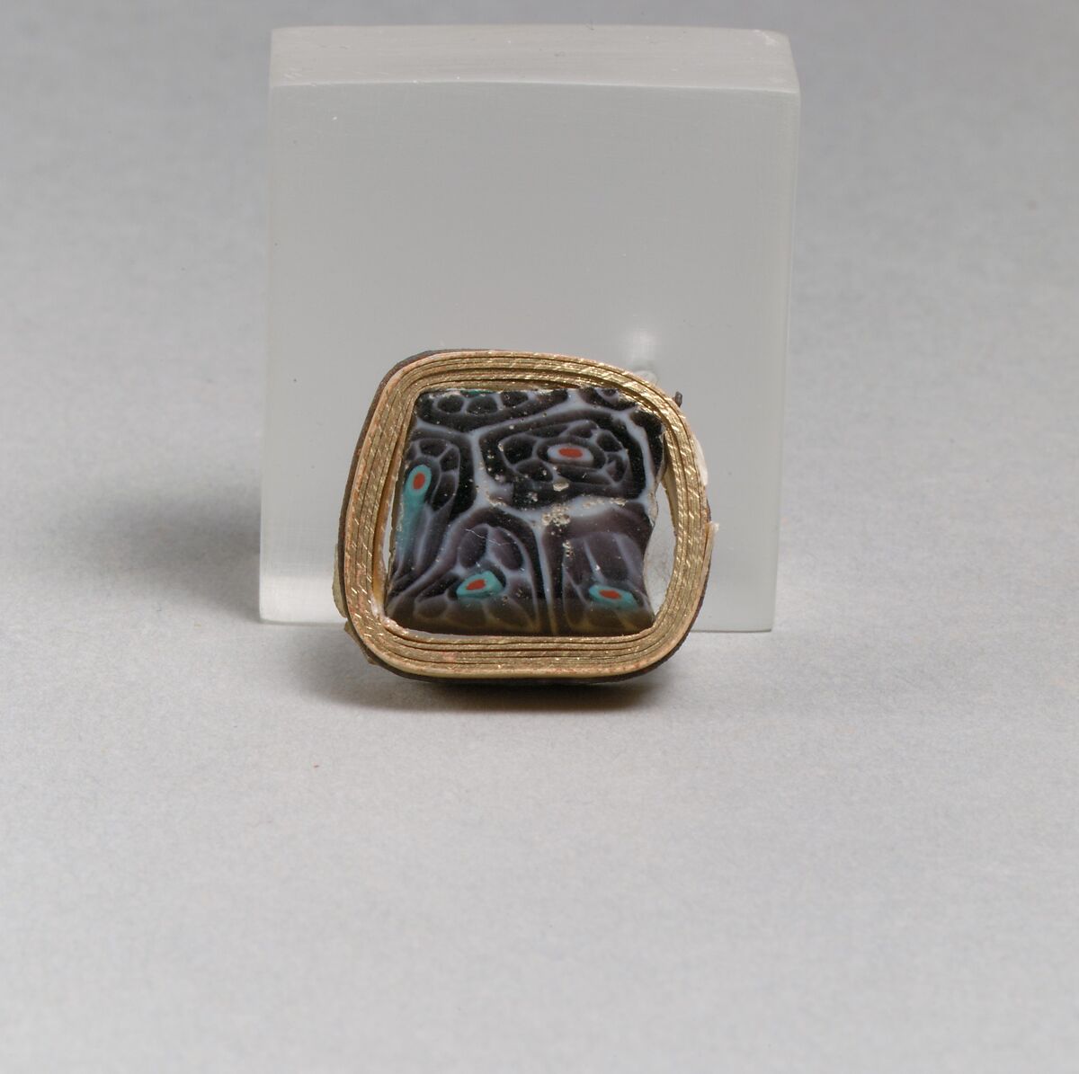 Glass mosaic carinated bowl fragment - Roman - Early Imperial - The ...