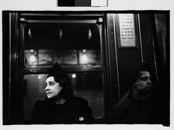 Walker Evans - [Two 35mm Film Frames: Subway Passengers, New York City ...