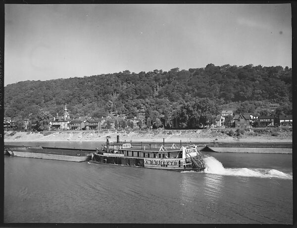 Walker Evans - [Sternwheeler A.B. Sheets on River, Pittsburgh ...