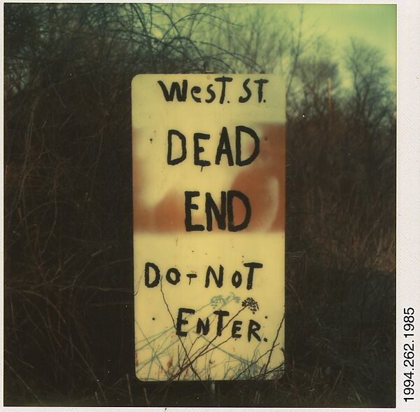 Walker Evans | [Sign: "West St. Dead End"] | The Metropolitan Museum of Art