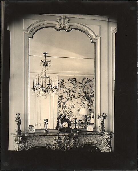 Walker Evans | [Mirror and Fireplace Mantle in Living Room, Probably ...