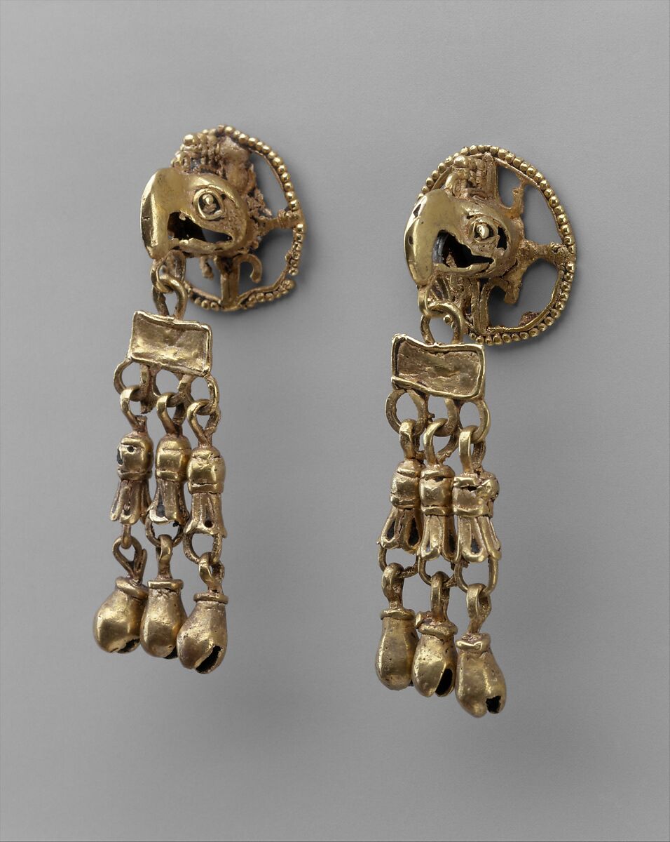 Pair of Eagle Ear Ornaments | Aztec or Mixtec | The Metropolitan Museum ...