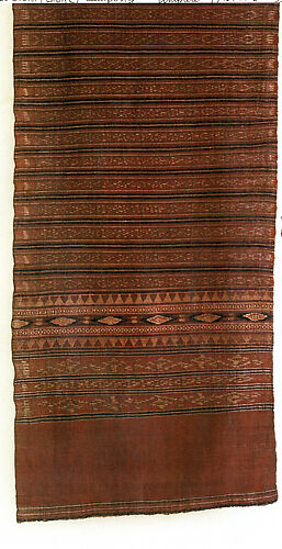 Ceremonial textile (tampan) with five registers of designs | Lampung ...