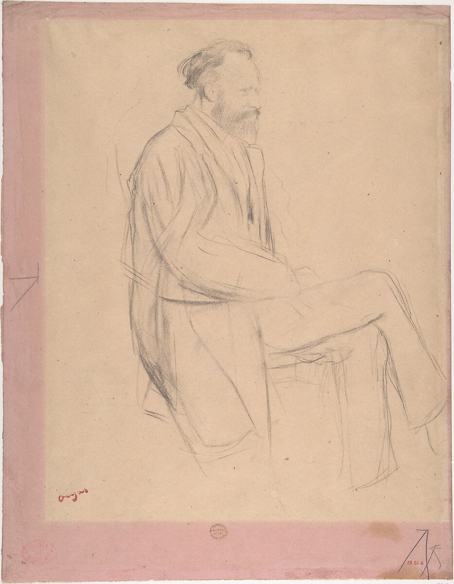 Edgar Degas | Édouard Manet Seated, Right Profile | The Metropolitan ...