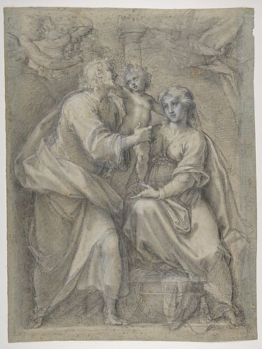 Pomarancio (Cristoforo Roncalli) | Design for a Reredos or Frame and ...
