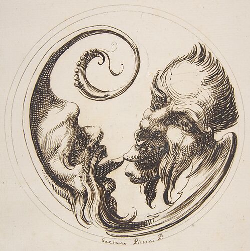 Gaetano Piccini | Grotesque Head With a Large Ear and an Open Mouth ...
