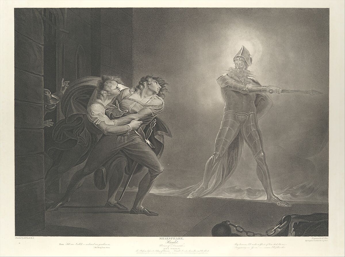Robert Thew Hamlet Horatio Marcellus And The Ghost Shakespeare