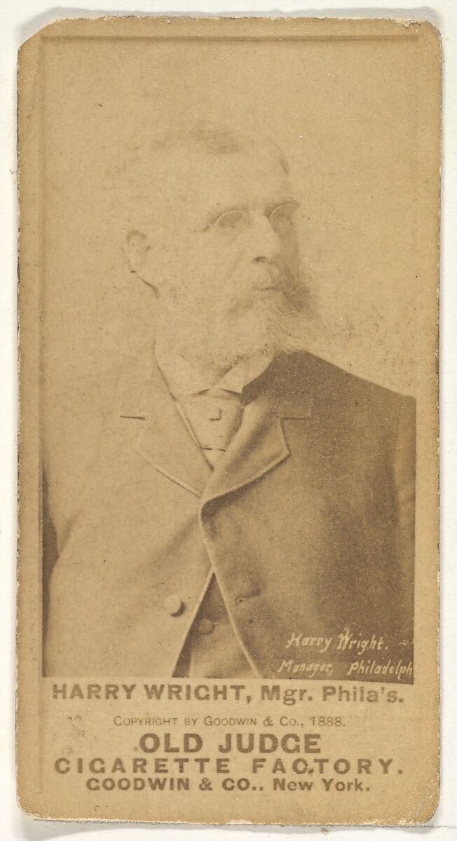 Issued by Goodwin & Company - William Henry "Harry" Wright, Manager ...