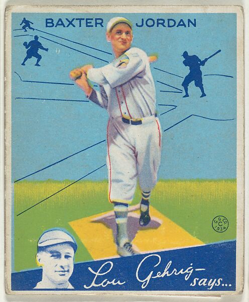 Goudey Gum Company | Baxter Jordan, Boston Braves | The Metropolitan ...