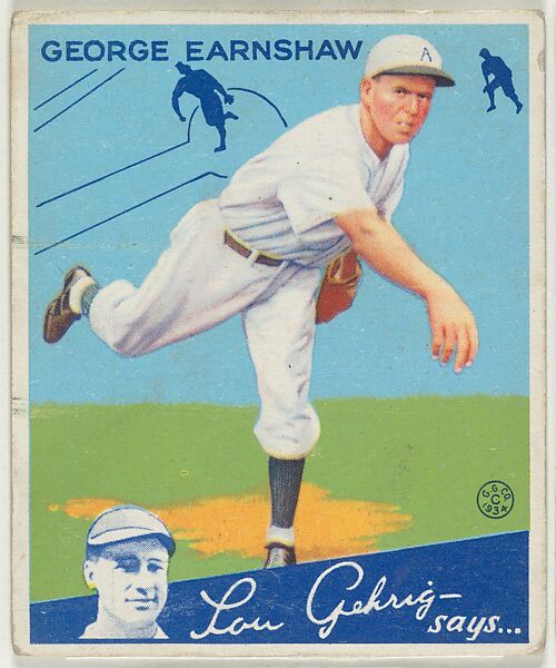 Goudey Gum Company | George Earnshaw, Chicago White Sox | The ...
