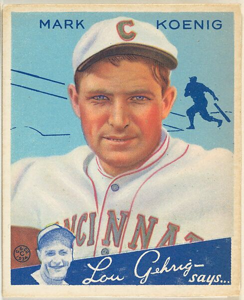 Goudey Gum Company | Mark Koenig, Cincinnati Reds | The Metropolitan ...