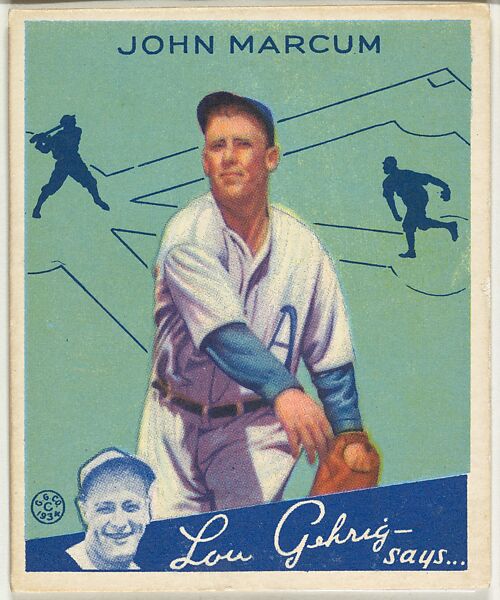 Goudey Gum Company | John Marcum, Philadelphia Athletics | The ...