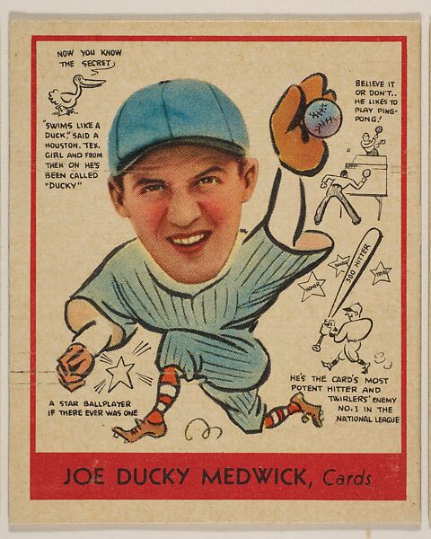 Goudey Gum Company | Joe Ducky Medwick, Cardinals | The Metropolitan ...