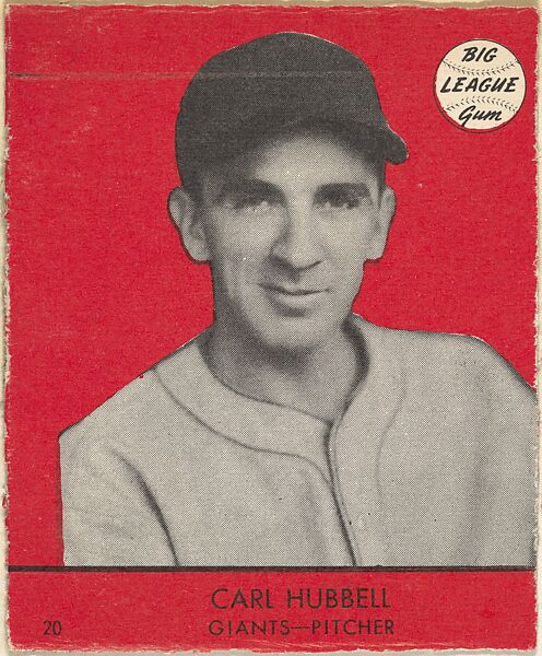 Goudey Gum Company | Carl Hubbell, Giants, Pitcher (Card #20, Red ...