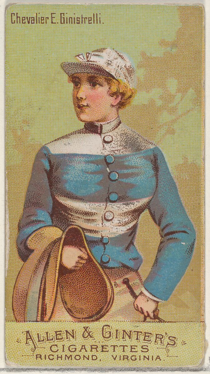 Allen & Ginter - Chevalier E. Ginistrelli, from the Racing Colors of ...