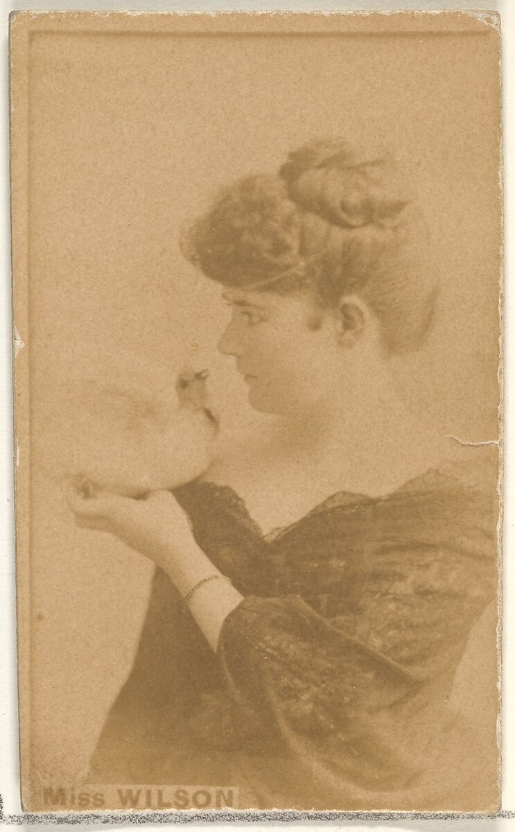 Issued by Allen & Ginter | Miss Wilson, from the Actors and Actresses ...