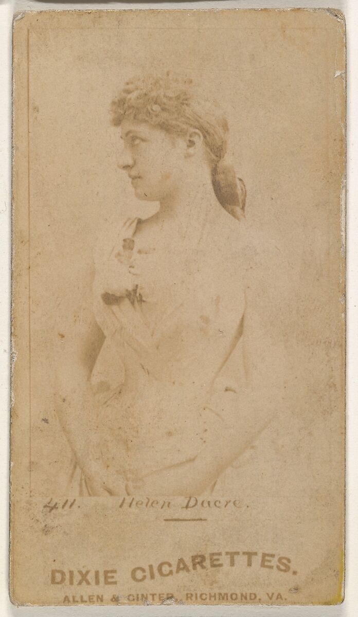 Issued by Allen & Ginter - Card 411, Helen Dacre, from the Actors and ...