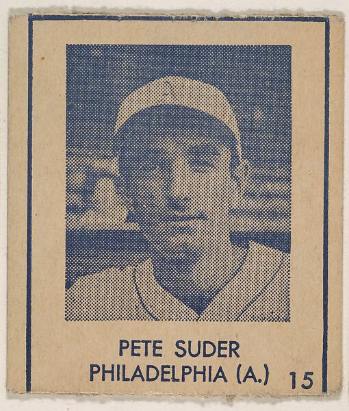 Pete Suder, Philadelphia (American League), card 15 from the Blue Tint ...
