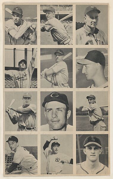Bowman Gum Company - Uncut sheet, from the Baseball series (R406-1 ...