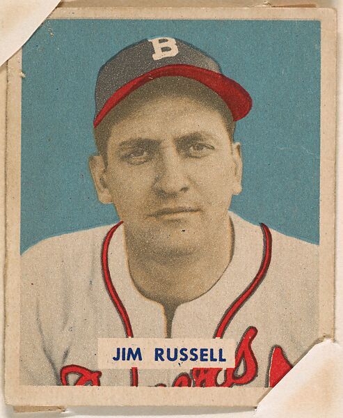 Bowman Gum Company - Jim Russell, part of the 1949 Bowman Baseball ...