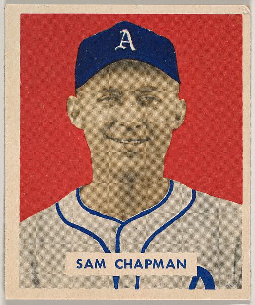 Bowman Gum Company - Sam Chapman, part of the 1949 Bowman Baseball ...