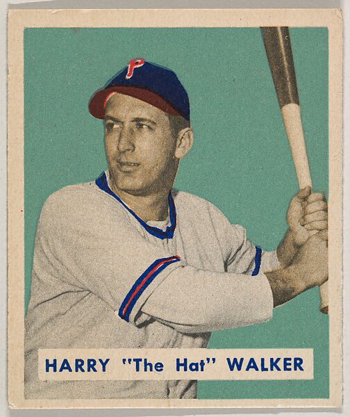 Bowman Gum Company - Harry "The Hat" Walker, part of the 1949 Bowman ...