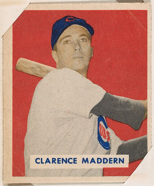 Bowman Gum Company - Clarence Maddern, part of the 1949 Bowman Baseball ...