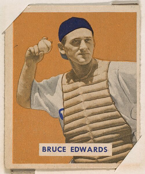 Bowman Gum Company - Bruce Edwards, part of the 1949 Bowman Baseball ...