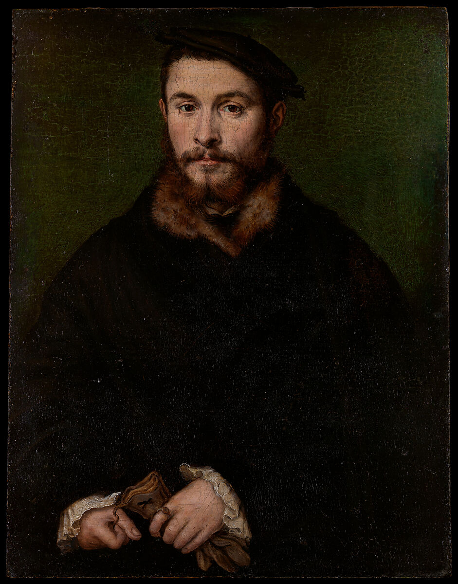 Corneille De Lyon Portrait Of A Man With Gloves The Metropolitan