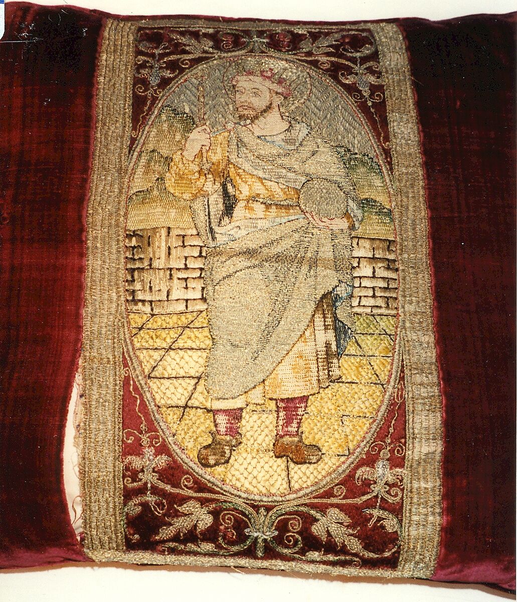 Orphrey section made into cushion | Italian or Spanish | The ...