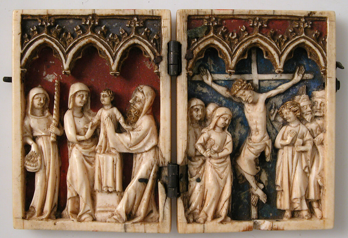 Diptych with Presentation of Christ in the Temple and Crucifixion | French | The Metropolitan ...
