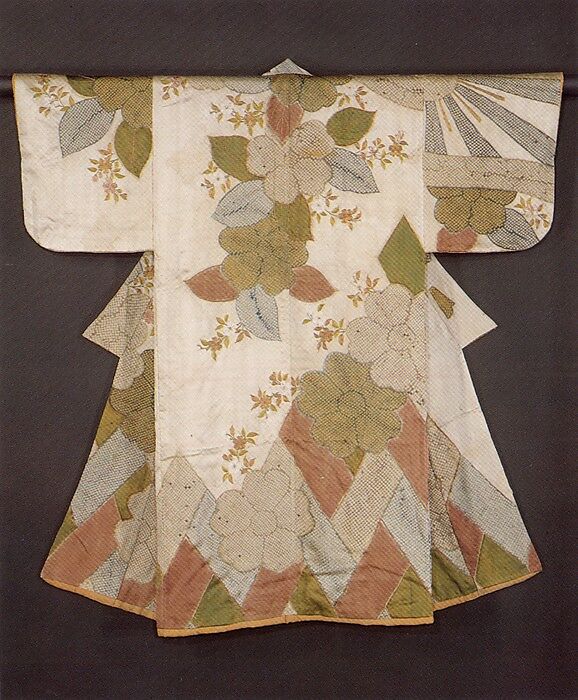 Robe (Kosode) with Cherry Blossoms and Cypress Fence | Japan | Edo ...