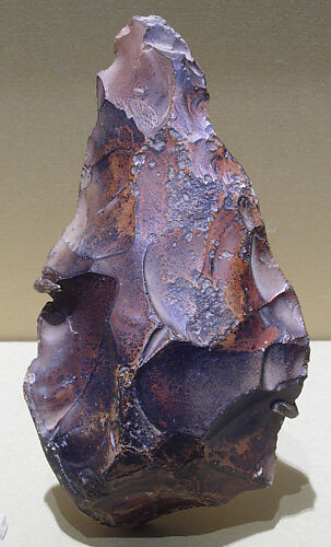 Biface, commonly referred to as a hand ax | Lower Paleolithic Period ...