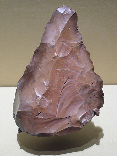 Biface, commonly referred to as a hand ax | Lower Paleolithic Period ...