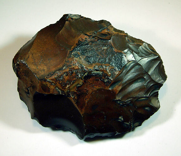 Biface, commonly referred to as a hand ax | Lower Paleolithic Period ...