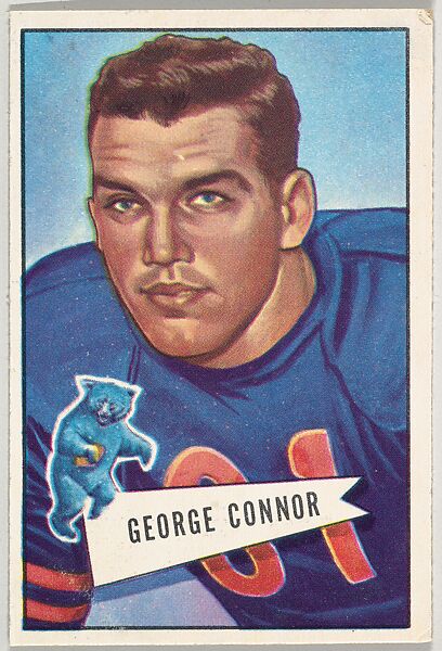 Issued by Bowman Gum Company - George Connor, from the Bowman Football ...