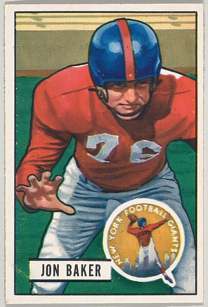 Issued by Bowman Gum Company - Card Number 57, Jon Baker, Guard, New ...