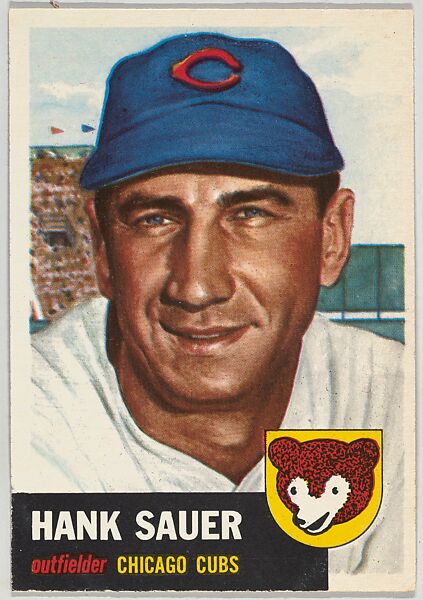 Issued by Topps Chewing Gum Company | Card Number 111, Hank Sauer ...