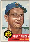 Issued by Topps Chewing Gum Company - Card Number 113, Jerry Priddy ...