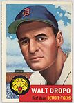 Issued by Topps Chewing Gum Company | Card Number 121, Walt Dropo ...