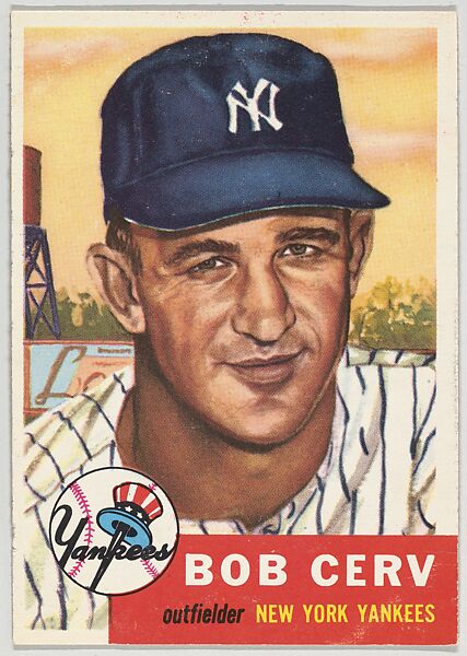 Issued by Topps Chewing Gum Company - Card Number 210, Bob Cerv ...