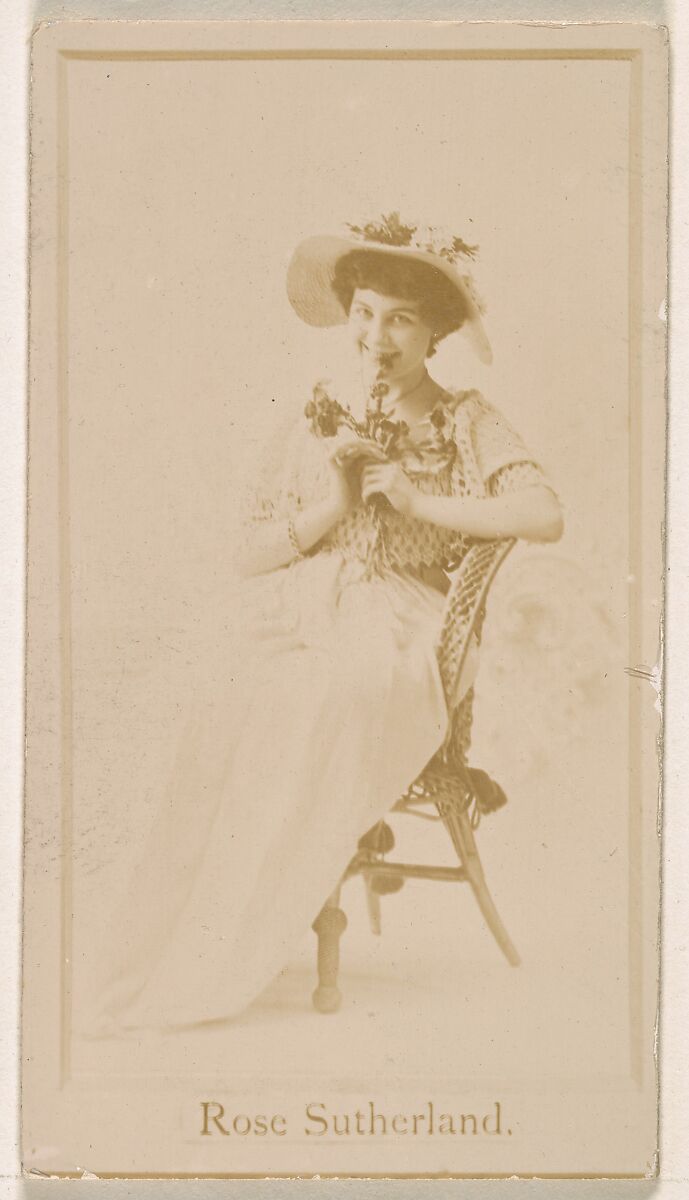 Issued by Kinney Brothers Tobacco Company | Miss Rose Sutherland, from ...